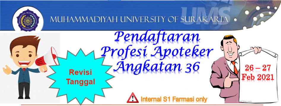 Pendaftaran Profesi Apoteker Angkatan 36 – Revisi 19 Feb – Faculty of ...